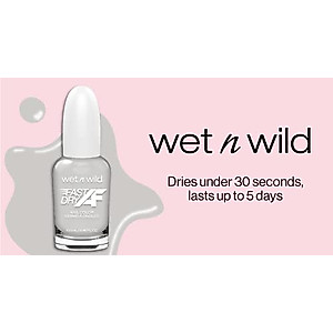 Wet n Wild Fast Dry AF Nail Polish Color, Light Blue Out Of Pistachios| Quick Drying - 40 Seconds | Long Lasting - 5 Days, Shine