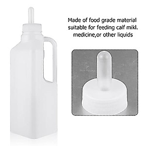 Tofficu Goat Feeding Milk Bucket Bottle Lamb Feeding Bottle with Nipples 850ml Livestock Drink Bottle Jug Goat Calf Milk Water Bottle for Farm Accessories Bottles