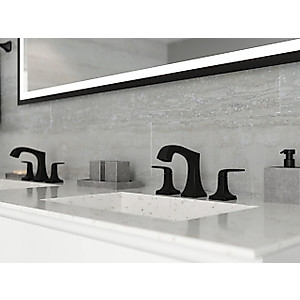 Pfister Bellance Bathroom Sink Faucet, 8-Inch Widespread, 2-Handle, 3-Hole, Matte Black Finish, LF049BLLB