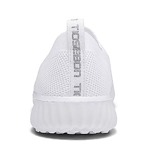 LANCROP Women's Walking Nurse Shoes - Mesh Slip on Comfortable Sneakers 8 US, Label 38.5 All White