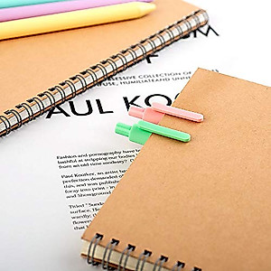 czxwyst Soft Touch Retractable Gel Ink Pens 0.5mm Fine Point (Macarons Colors 5-Pack Black Ink)