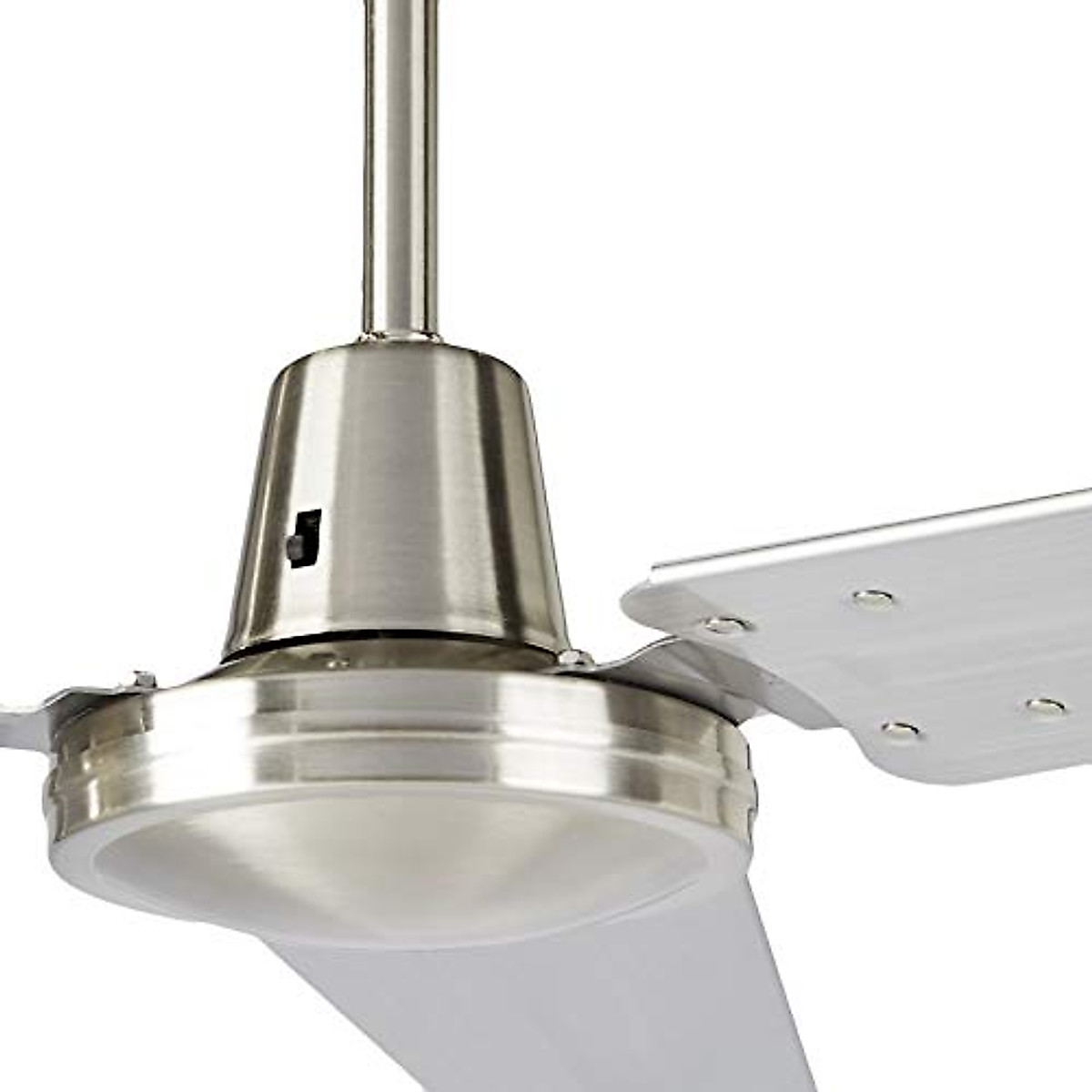 Amazon Basics 56-Inch Industrial Style Ceiling Fan - Includes Wall Control - Three Steel Blades, Brush Nickel Finish