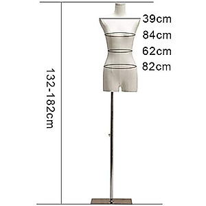 Mannequin Torso Mannequin Dress Form Torso Female Tailors Dummy Dressmakers Students Display Bust with Solid Wood Arm Detachable for Apparel Jewelry Show