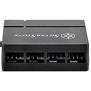SilverStone Technology Silverstone 8-Port PWM Fan Hub/Splitter for 4-Pin & 3-Pin Fans* in Black SST-CPF04-USA (Newest Version)