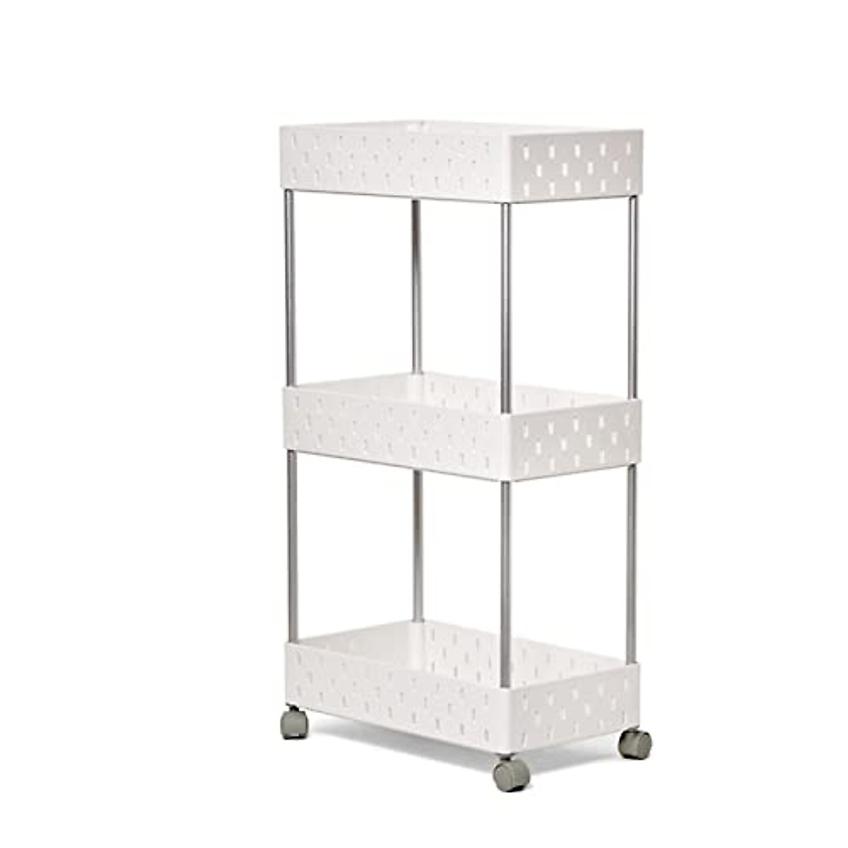 POCHY Multipurpose Storage Trolley Cart Serving Trolley Cart Utility Cart rolling storage trolley multifunctional serving trolley roll shelf for living room kitchen Office storage trolley for fruit ve
