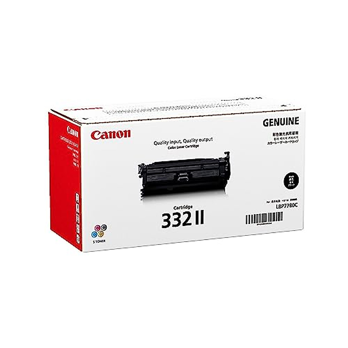 Canon Genuine Toner, Cartridge 332 Black, High Capacity (6264B012), 1 Pack, for Canon Color imageCLASS LBP7780Cdn Laser Printer