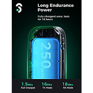 Bluetooth 5.0 AUX Adapter Transmitter Receiver 2 in 1 - SOOMFON 3.5mm Bluetooth Adapter Dual Connection, Wireless Audio Adapter for TV/Home Stereo/Car/Headphones/Speakers/PC