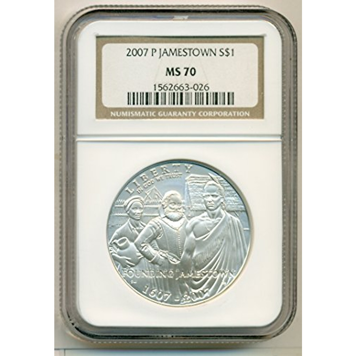 2007 P Commemorative Silver Jamestown Dollar MS70 NGC