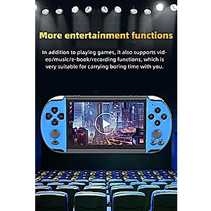 HLF 5.1-inch screen hd casual handheld game console with built-in 11000 vodeo games portable game retro nostalgic mp3 mp4 AV-out to TV game can be saved/added/deleted