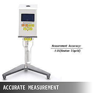 VEVOR Digital Viscometer 1-100000 mPa.s Digital Rotary Viscometer NDJ-9S Fluidimeter Tester Meter Accuracy Plus or Minus 2% Newton Liquid Viscometer Digital Portable (NDJ-9S)