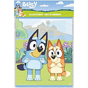 Unique Bluey Goodie Bags for Bluey Party Favors | 16 Pack | Bluey Party Bags | Bluey Birthday Decorations | Bluey Party Decorations