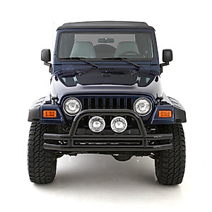 Smittybilt 3 Front Tube Bumper with Hoop (Black) - JB48-F"