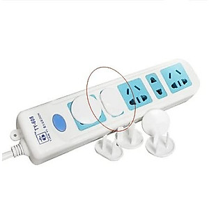 Fielect Outlet Plugs Covers Childproof Outlet Covers Protectors Electric Socket Cover Electrical Protector White 5Pcs