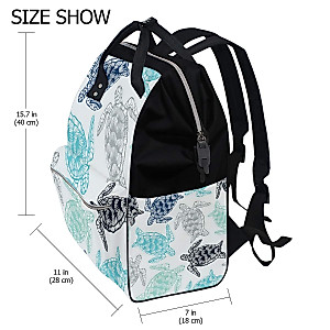 Sea Turtles Diaper Bag Mummy Dad Tote Backpack Travel School Boy Girl Large