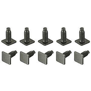 uxcell Square Head Bolt, 10pcs M6x15mm Fully Thread Carbon Steel Grade 8.8 Square Machine Screws