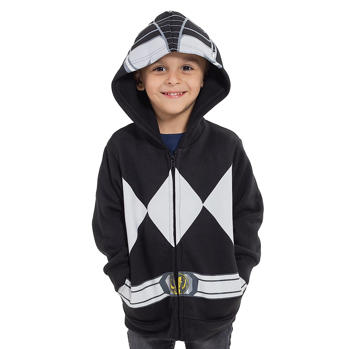 Power Rangers Black Ranger Toddler Boys Fleece Zip Up Hoodie 5T