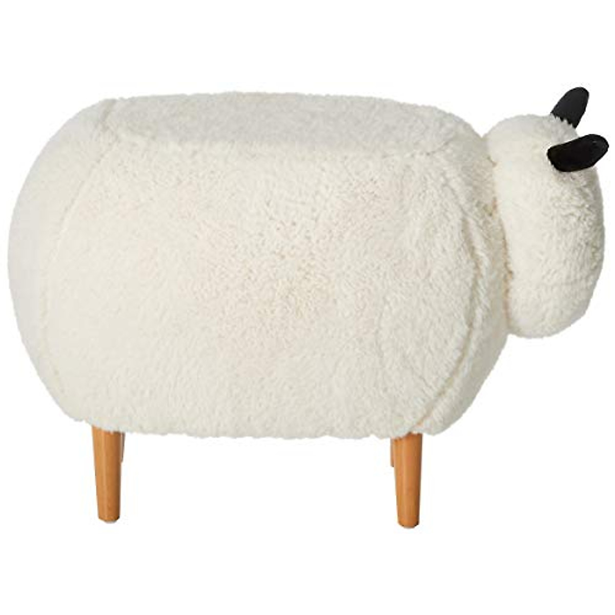 Christopher Knight Home Pearcy Furry Sheep Ottoman, White