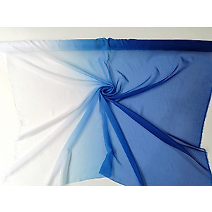 2 Tone Shade Chiffon Fabric for Dancing Clothing Wedding 30D Ombre Chiffon Fabric for Dress Gradient Chiffon Mateiral 100cm*148cm