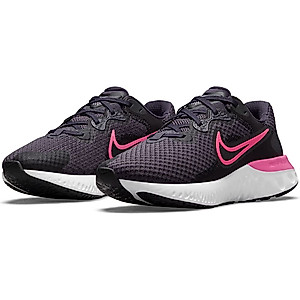 Nike Women Running Shoe, Black Pink, 8.5 US