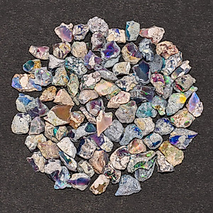 OdrillionGems 25carats Natural Raw Black Ethiopian Opal Gemstones, Opal Rough Stones, DIY Jewelry Making, Chakra Healing Crystals, Loose Wholesale Lot, October Birthstone, Hand Craft, Valentine Gift