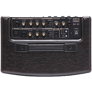 Roland AC-33 Acoustic Chorus Battery-Powered 30-Watt Guitar Amplifier, Rosewood, (AC-33RW)