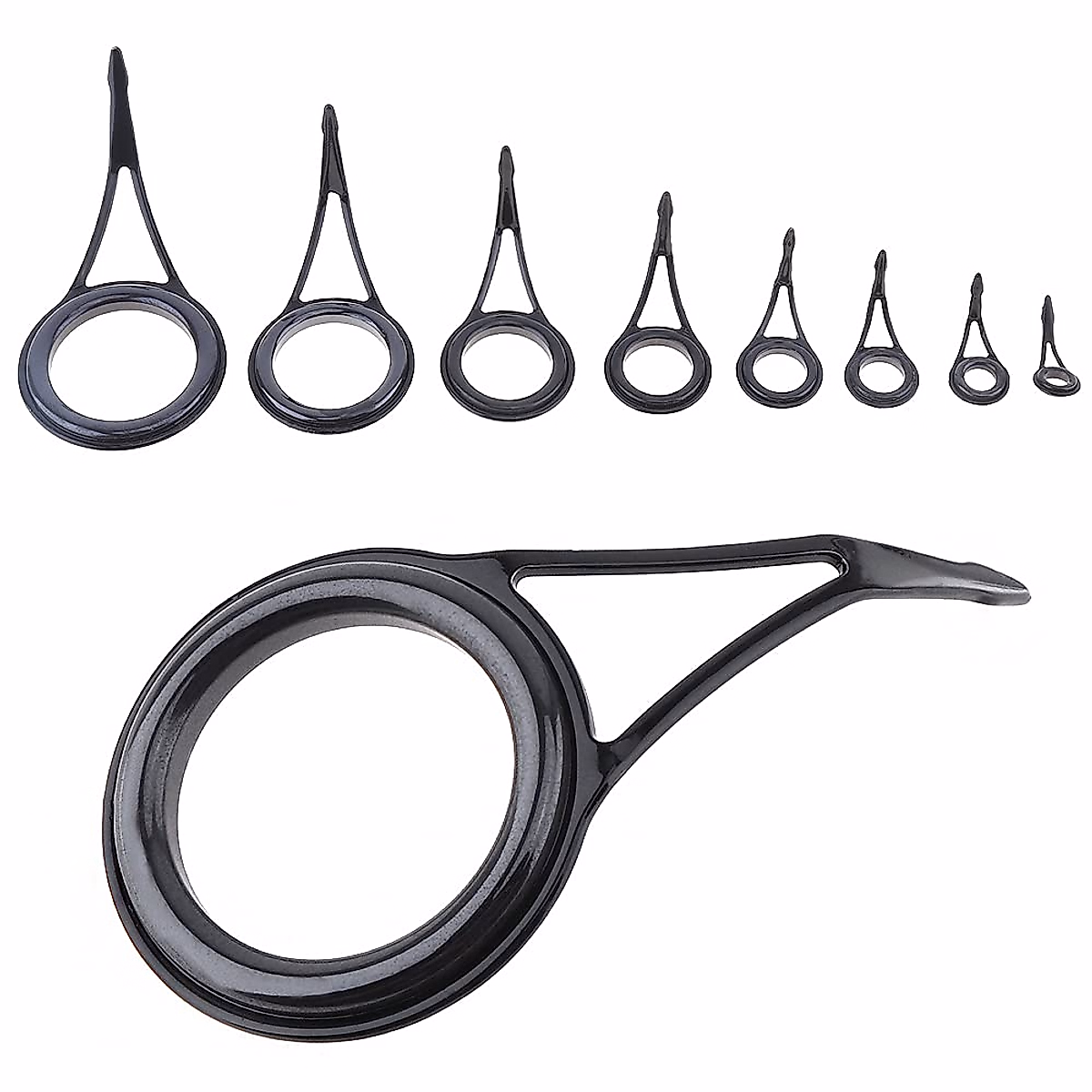 OriGlam Fishing Rod Guides Sets, Rod Repair Kit Rod Guide Tip Repair Kit, Rod Part Fishing, Spinning Rod Guides Tip Ceramic Guide, Fishing Rod Repair Kit