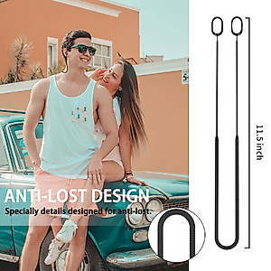 (1+1) Miimall Compatible for Google Pixel Buds Pro Case with Strap, Soft Silicone Keychain Protective Case Cover + Anti-Lost Neck Strap for Pixel Buds Pro 2022 Accessories (Black)