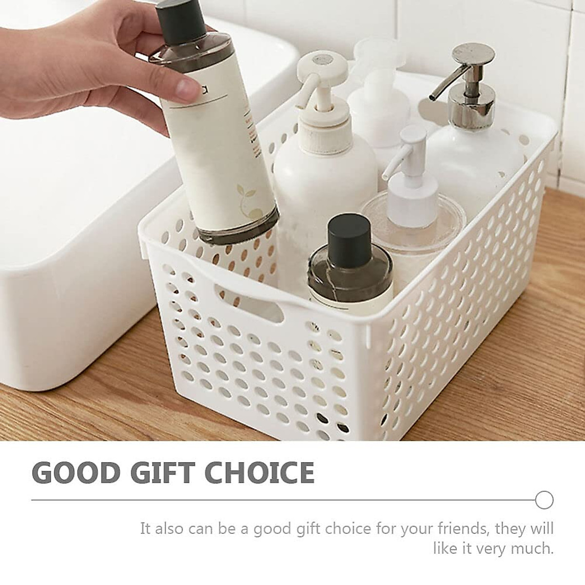 Operitacx 2pcs Box Storage Basket Plastic Storage Bins Woven Storage Baskets Toiletry Containers Files Desktop Organizing Box Desktop Sundry Case Plastic Box Storage Holder Cosmetic Box A4