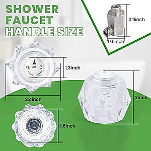 Shower Faucet Handle Replacement for RP41661, Replacement Shower Handle Compatible with Delta and Peerless Single Handle Tub Faucets, Clear Acrylic Shower Faucet Handle