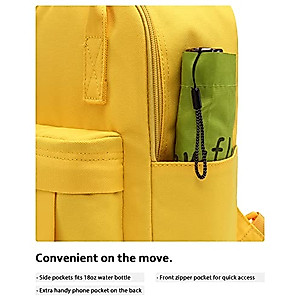 HotStyle BESTIE Mini Backpack Purse Small Bag with Multiple Pockets, Little Size Cute for Day Tirp, Travel & Everyday, Yellow