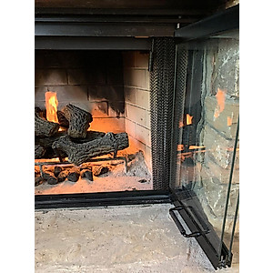 Fireplace Glass Door Set for Heatilator Fireplace Model# E36, E-36I, EC36, EC-36I, EL36, BC36R, BC36C (Black Finish)