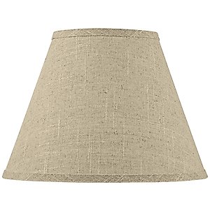 Fine Burlap Small Empire Shape 6" Top x 12" Bottom x 9" Slant (Spider) Replacement with Harp and Finial - Springcrest