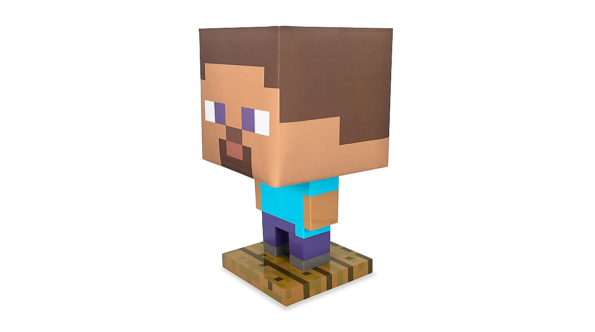 Minecraft Steve 13-Inch LED Desk Lamp - Official Gaming Mood Light