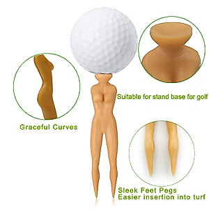 20Pcs Golf Tees, Golf Accessories for Men, 3" Funny Golf tees, Naked Lady tee, Golf Sexy Girl Lady Tees Fun Holder Home Golf Training