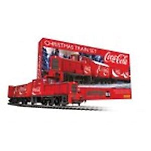 Hornby Hobbies The Coca-Cola Christmas Electric Model Train Set HO Track with Remote Controller & US Power Supply R1233, Red