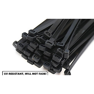 500 Extreme Heavy Duty 36" 175 Pound ZZip Cable Ties Nylon Wrap Wide Black 270a mount black UV wire electrical
