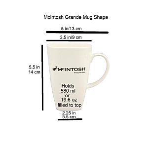 McIntosh Gustav Klimt The Kiss Fine Bone China (19.6 oz) Grande Mug in Matching Gift Box