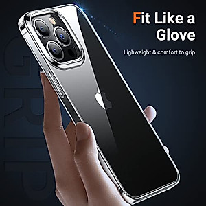 TORRAS Crystal Clear iPhone 13 Pro Max Case, [Long Lasting Clarity] Ultra-Thin Slim Fit iPhone 13 Pro Max Phone Case, Soft Silicone Cover Phone Cases for iPhone 13 Pro Max 6.7 inch, Crystal Clear