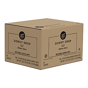 Amazon Brand - Happy Belly Medium Roast Coffee Pods, Donut Style, Compatible with Keurig 2.0 K-Cup Brewers, 100 Count