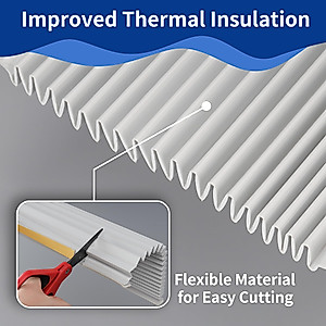 Wintcomfort Window Air Conditioner Side Panel with Adjustable Frame, Universal Window AC Accordion Filler Kit for Window AC Units 5000~14000 Btu, Window AC Insulation Side Panels with Frame