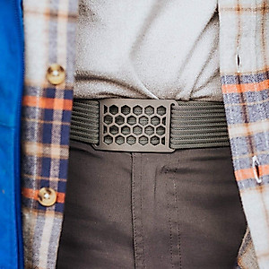 GRIP6 Honeycomb Web Belts for Men & Women- Nylon Belt, Golf Belt- Made In USA