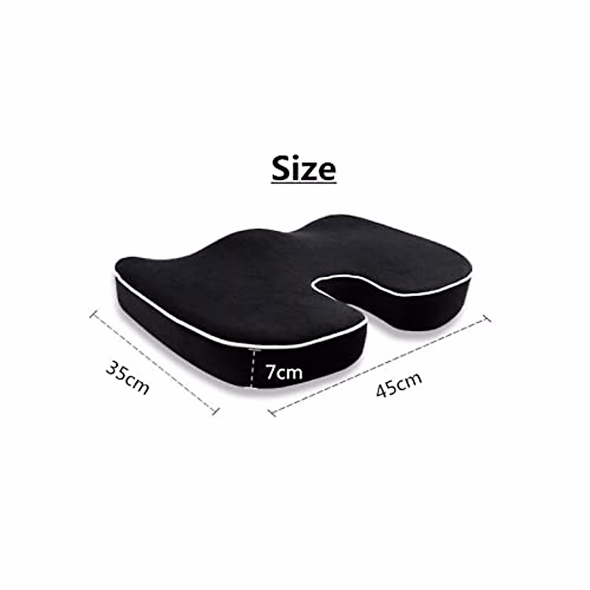 NNAA Ergonomic Chair Pad for Tailbone Sciatica Back Pain Relief Comfort Office Chair Car Seat Cushion Non-Slip Orthopedic Memory Foam Coccyx Cushion