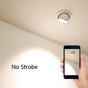 PEHUB Commercial Grille COB Anti-Glare Recessed Flat Spotlight Rotatable Embedded Downlight Clothing Aisle Showcase Lighting Panel Lamp High Ra Cut Size: 75-80mm High Brightness (Color : Neutral Ligh