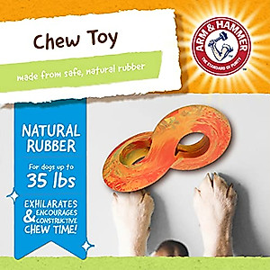 Arm & Hammer Rock-N-Roller Stuffable Dental Chew Toy for Dogs | Perfect Fit for Tennis Ball | Best Dog Chew Toy For the Toughest Chewers | Reduces Plaque & Tartar Buildup Without Brushing, Red