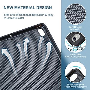iPad Keyboard Case for Air 3rd Gen 10.5" (2019), iPad Pro 10.5" (2017), iPad 9th/8th/7th 10.2'', Magnetic Detachable Wireless Bluetooth Keyboard, Smart Keyboard Case with Back-lit and Pen Holder,Black