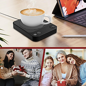 Mug Warmer, 3 Temperature Settings Coffee Mug Warmer, 2-12h Auto - Shut Off Coffee Warmer, Mug Warmer for Desk with LED Digital Display, Smart Coffee Cup Warmer for Milk, Coffee, Chocolate, Candles