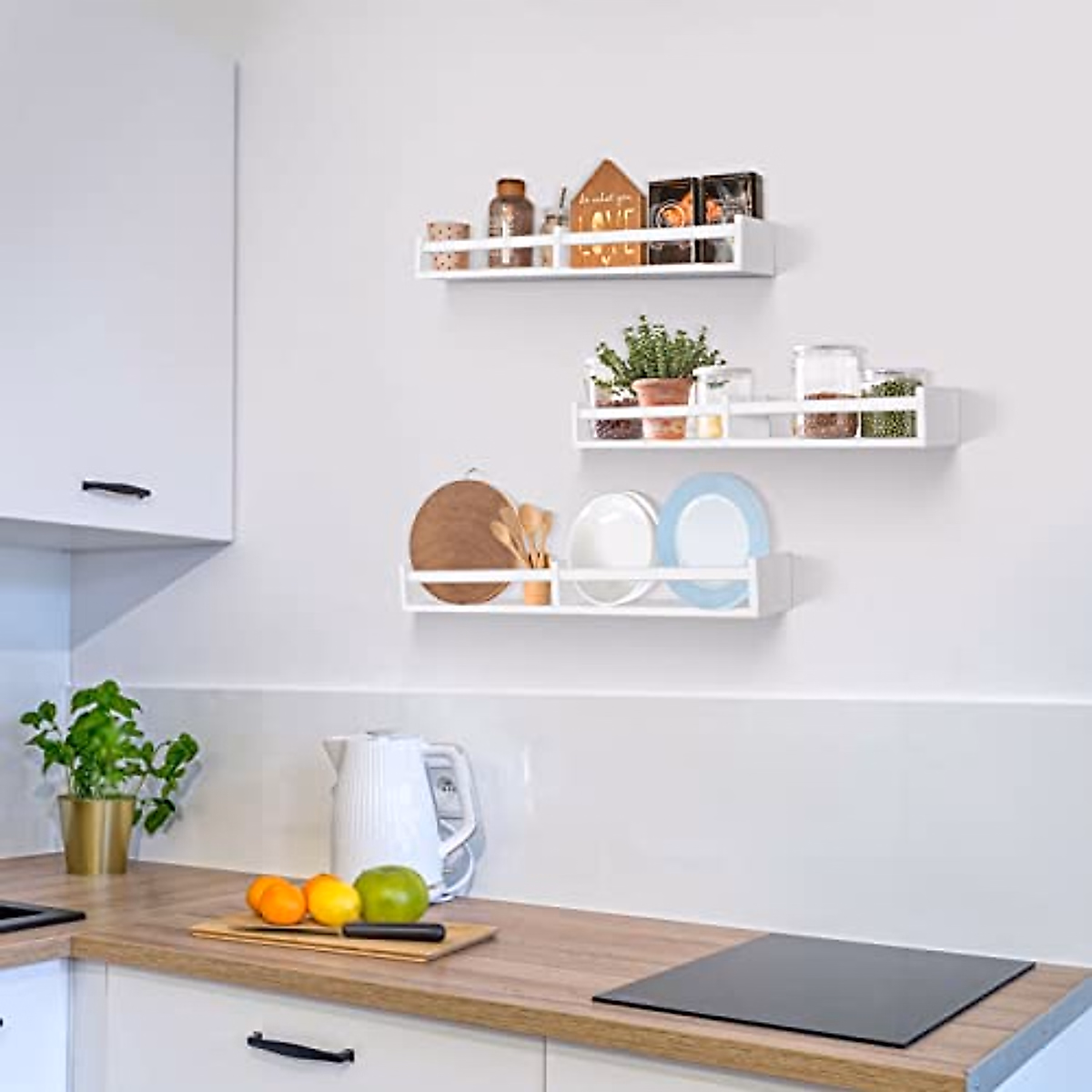 birola Nursery Book Shelves 32 inches Set of 3,Wall Bookshelves for Kids,Nursery Shelves for Bookshelf Wall,Book Shelf Organizer for Kids(White)