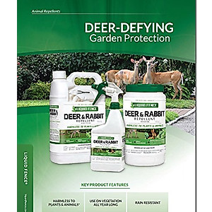 Liquid Fence Deer & Rabbit Repellent Ready-to-Use, 32-Ounce, 4-Pack (81126-1)
