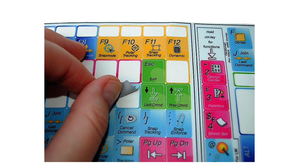 AUTODESK AUTOCAD Keyboard Stickers for Easy Editing