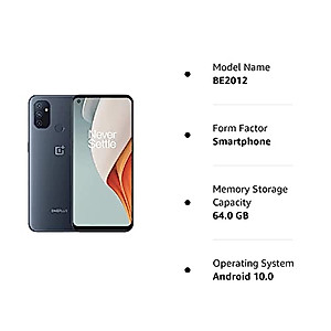 OnePlus Nord N100 LTE 4GB(RAM)+64GB 90Hz Display (T-Mobile/Sprint Unlocked) BE2012 Long Lasting Battery Smartphone - Midnight Frost (Renewed)